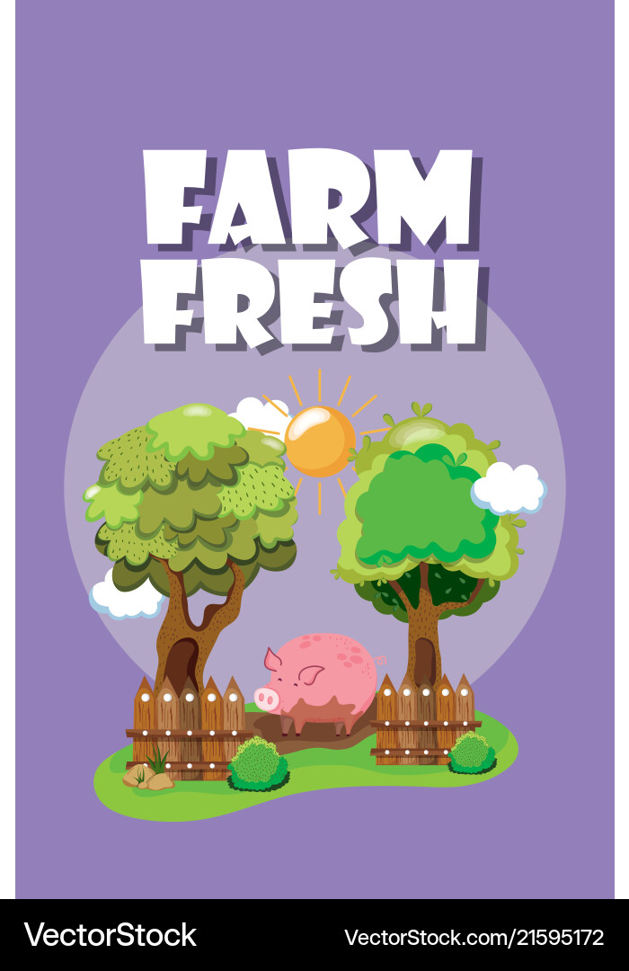 Farm fresh cartoons Royalty Free Vector Image - VectorStock