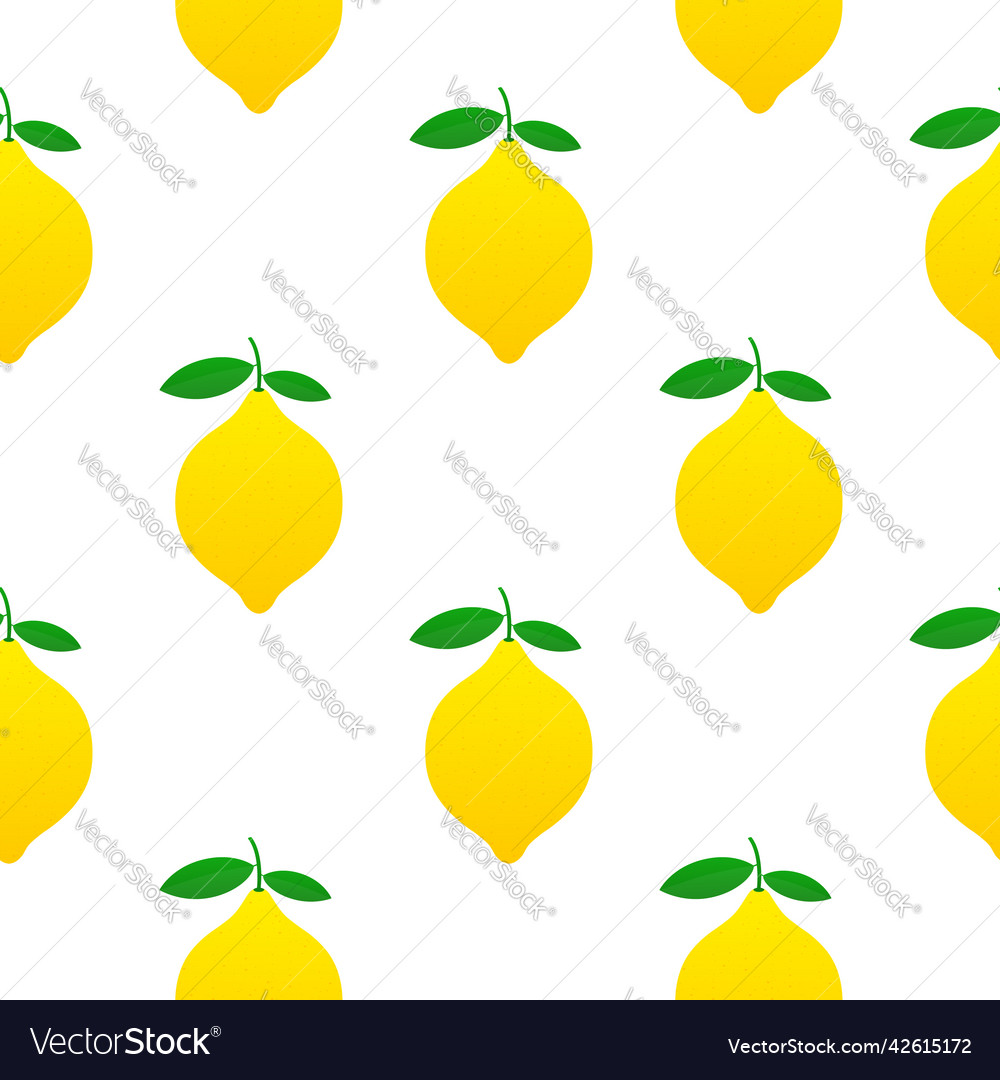 Lemon pattern yellow Royalty Free Vector Image