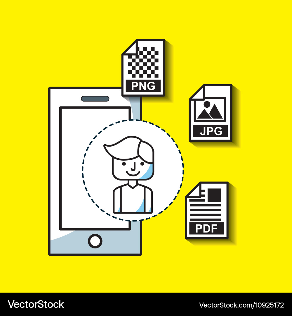 Management of electronic formats Royalty Free Vector Image