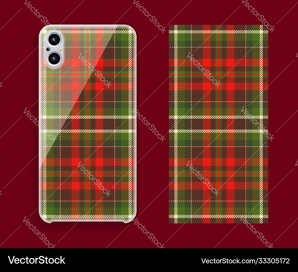 Mobile phone cover design template smartphone Vector Image