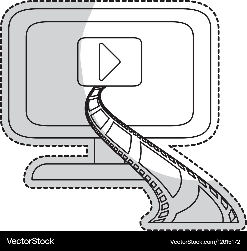 Movie or video related icon image Royalty Free Vector Image
