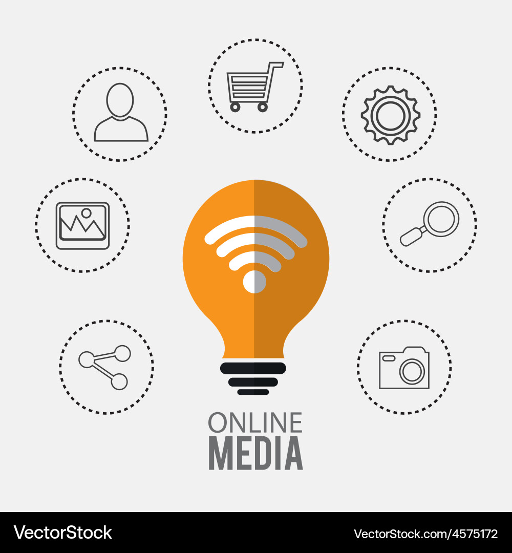 Online media design Royalty Free Vector Image - VectorStock