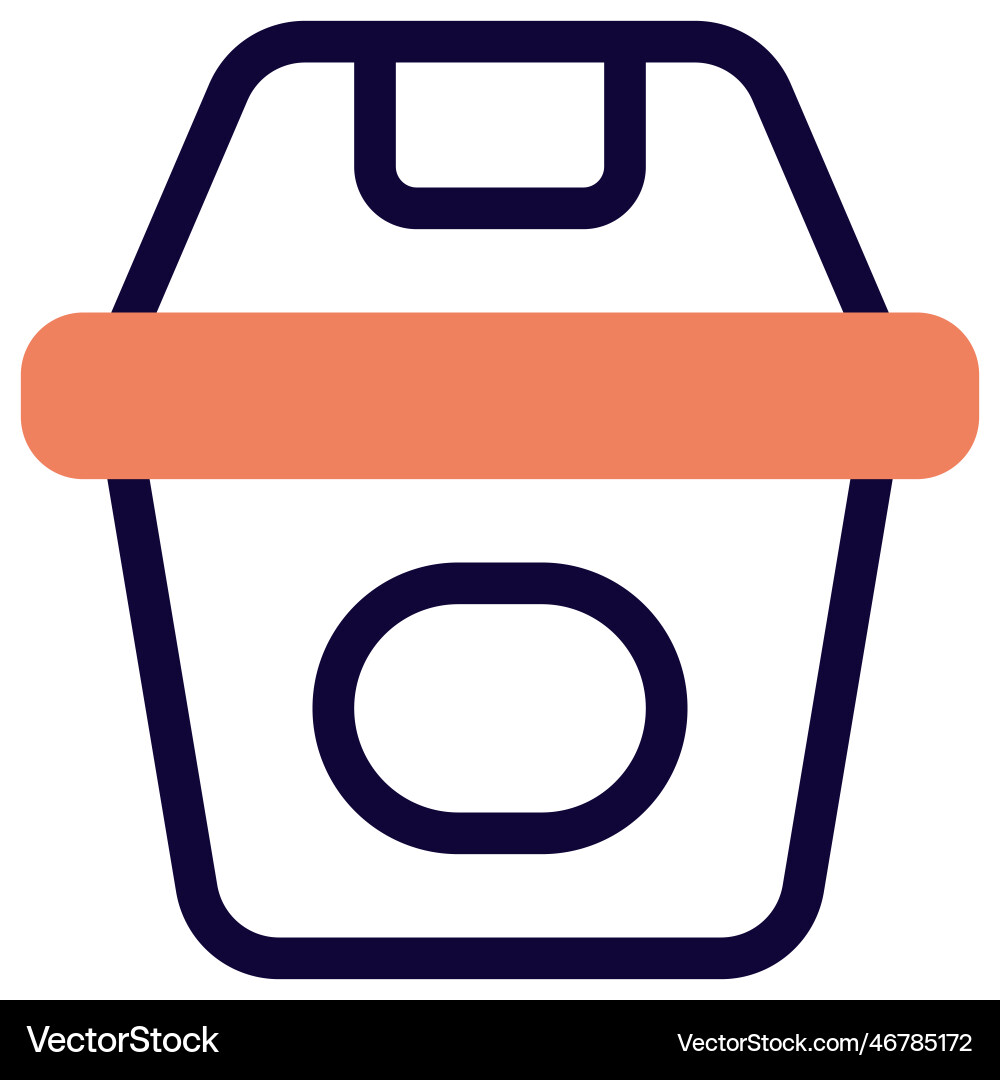 Trash can for waste and junk disposal Royalty Free Vector