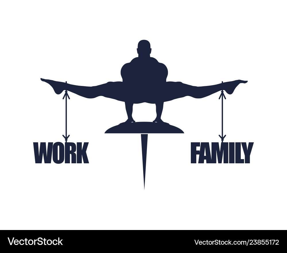 Work and family balance Royalty Free Vector Image