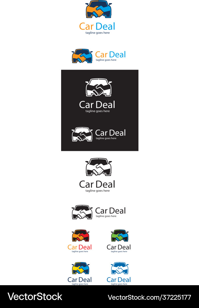 Car deal logo template Royalty Free Vector Image
