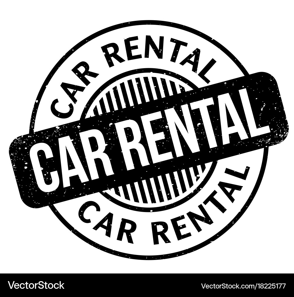 Car rental rubber stamp Royalty Free Vector Image