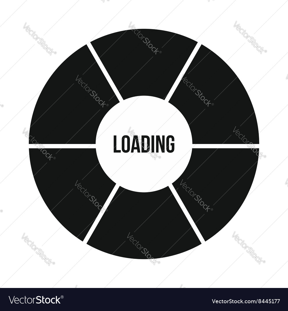 Circle loading icon simple style Royalty Free Vector Image