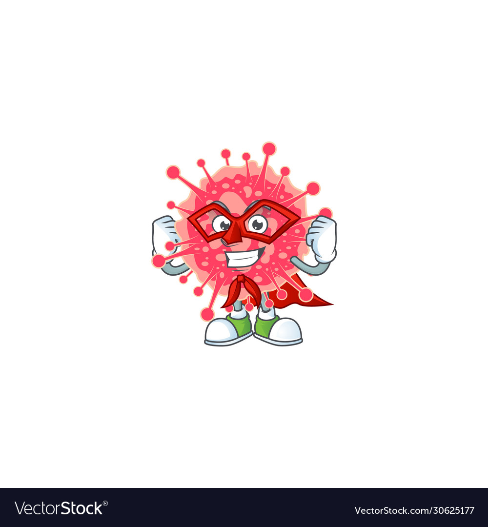 Coronavirus emergency dressed as a super hero Vector Image