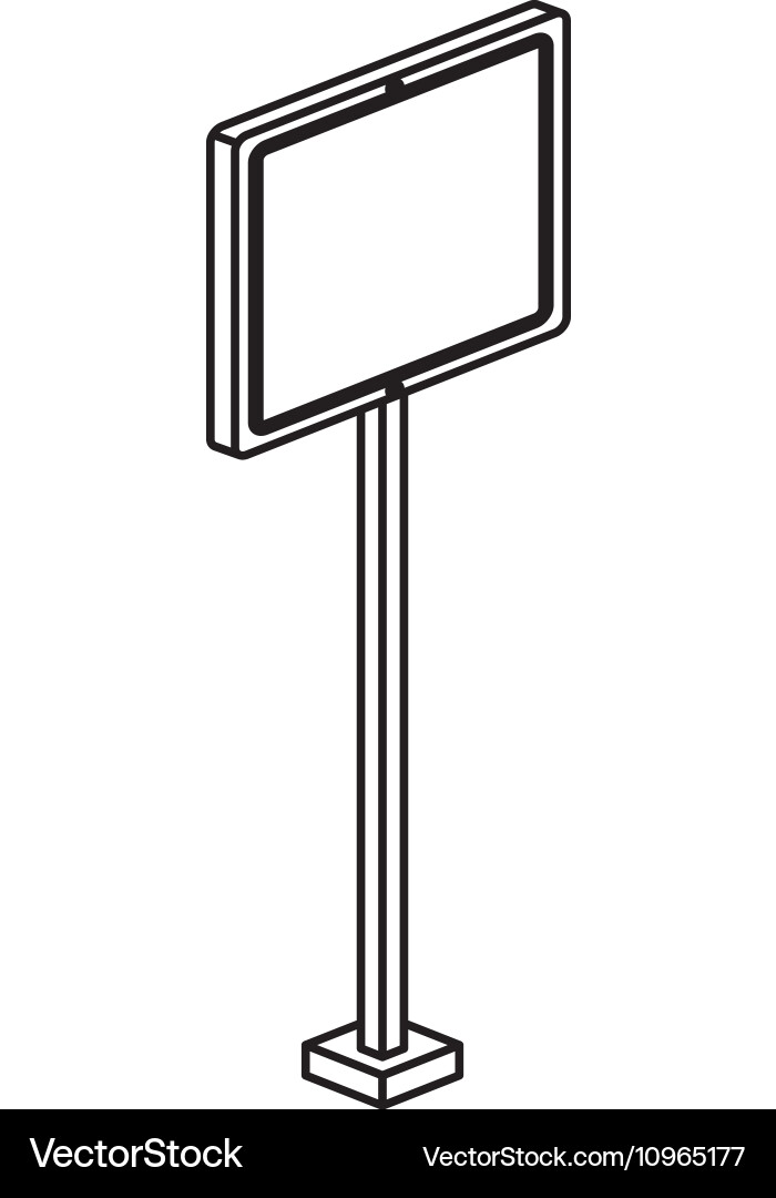 Isolated and silhouette road sign design Vector Image