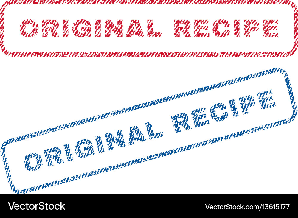 Original recipe textile stamps Royalty Free Vector Image
