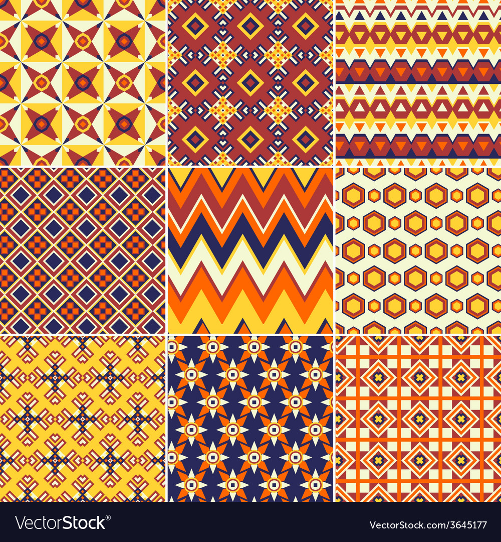 Pattern set Royalty Free Vector Image - VectorStock
