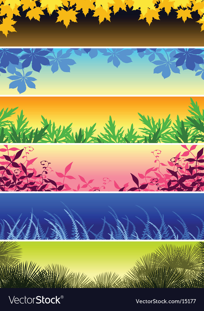 Plant banners Royalty Free Vector Image - VectorStock
