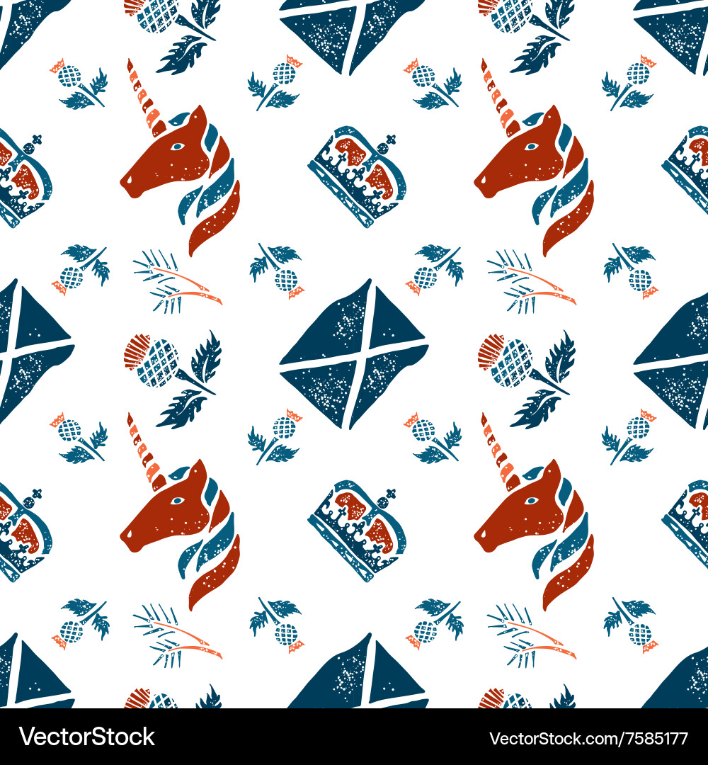 Scottish seamless pattern Royalty Free Vector Image
