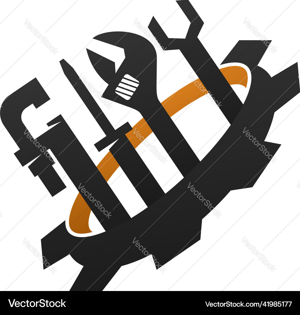 Service gear machine logo icon brand identity Vector Image