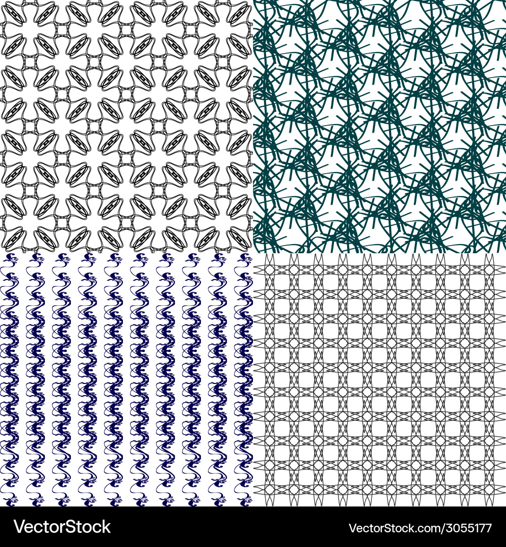 Set of geometric pattern in op art design Vector Image