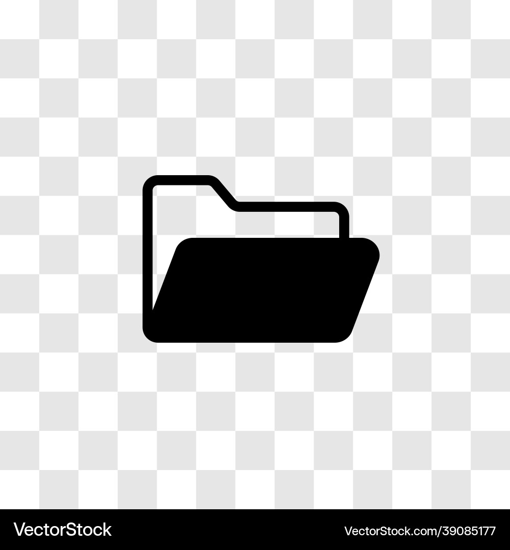 Simple cute silhouette style of folder icon Vector Image