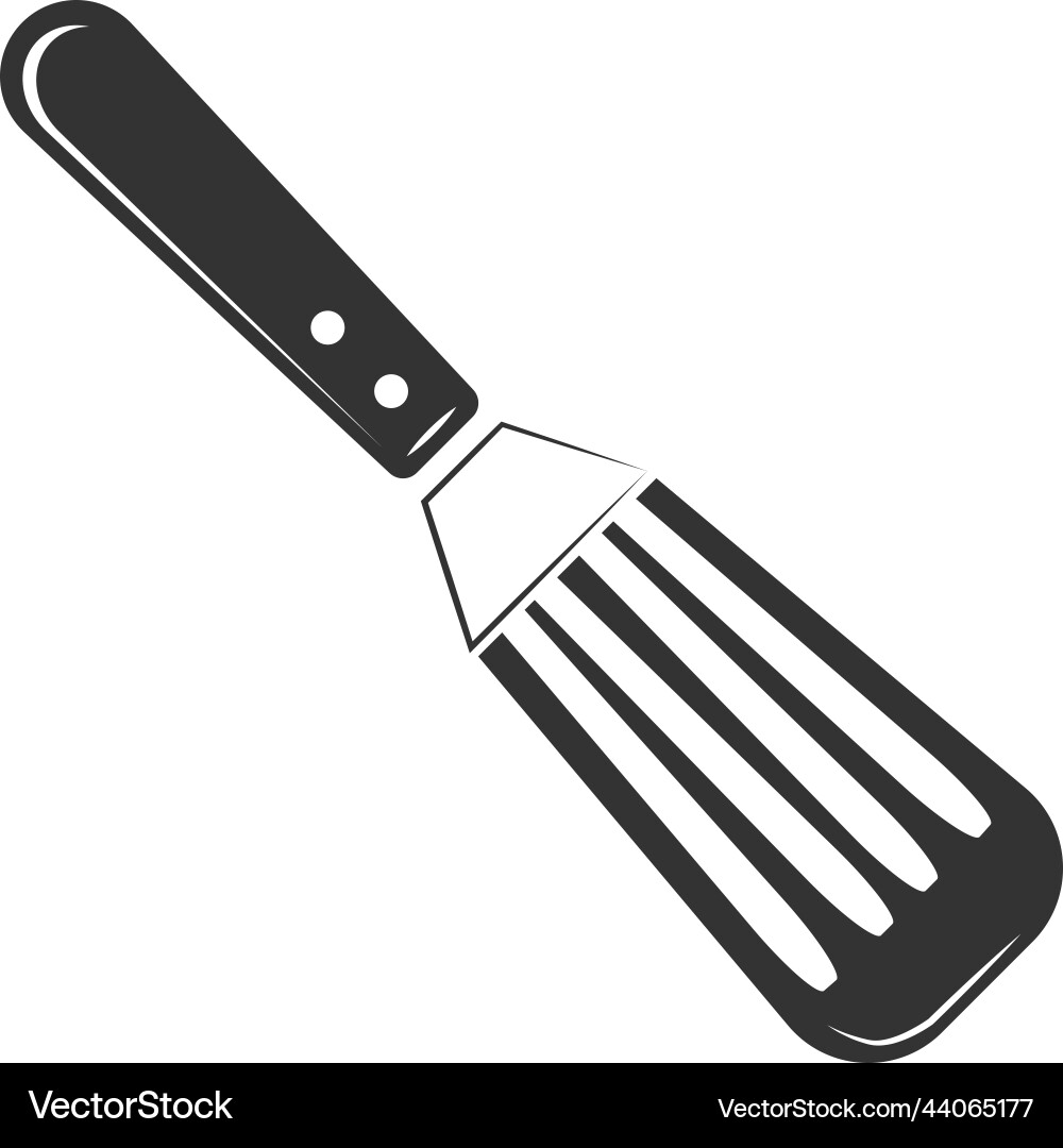Spatula black icon cooking grill tool symbol Vector Image