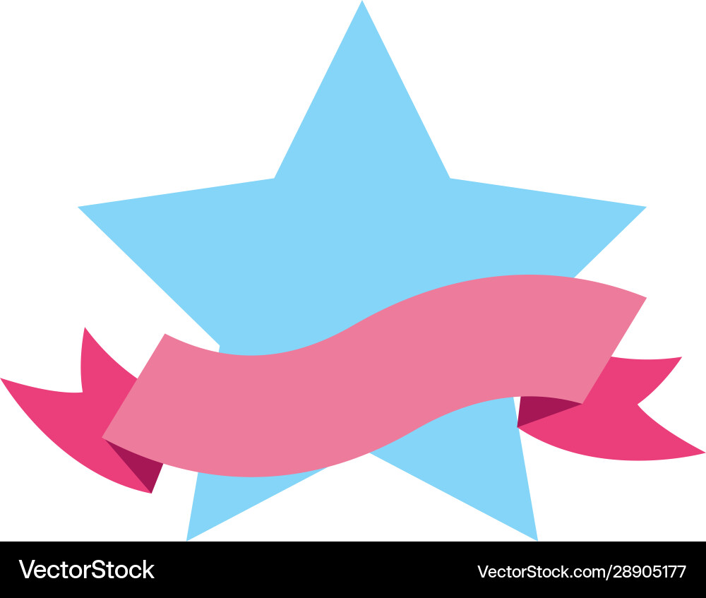 Star premium with ribbon icon Royalty Free Vector Image