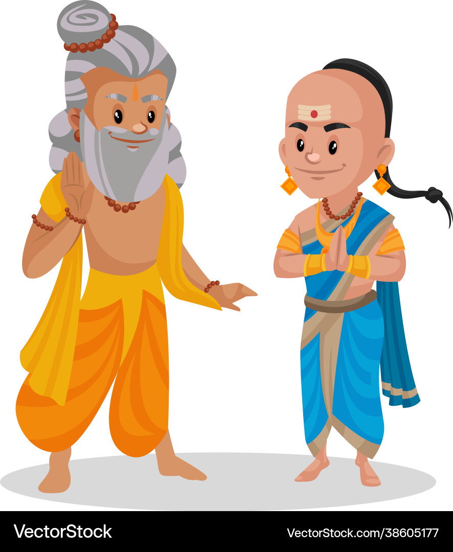 Tenali ramakrishna cartoon character Royalty Free Vector