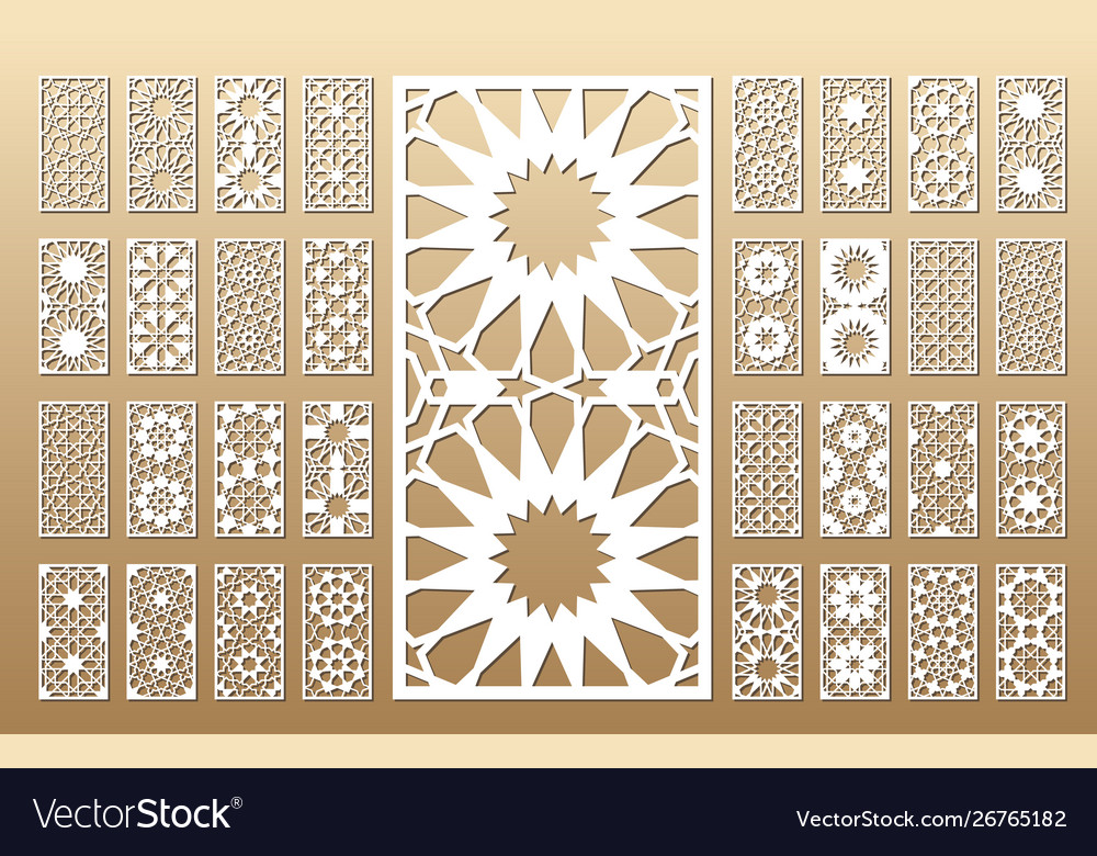 Arabic geometric panel Royalty Free Vector Image