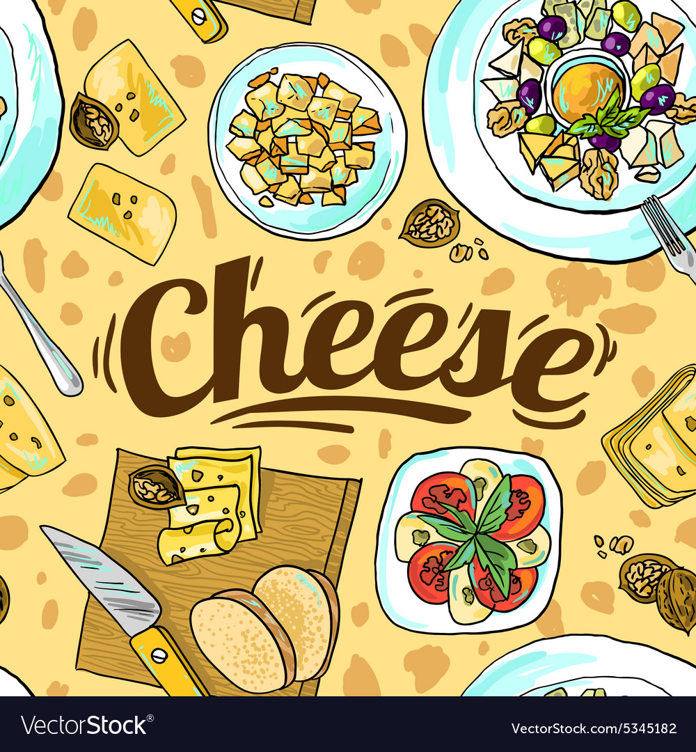 Cheese seamless pattern Royalty Free Vector Image