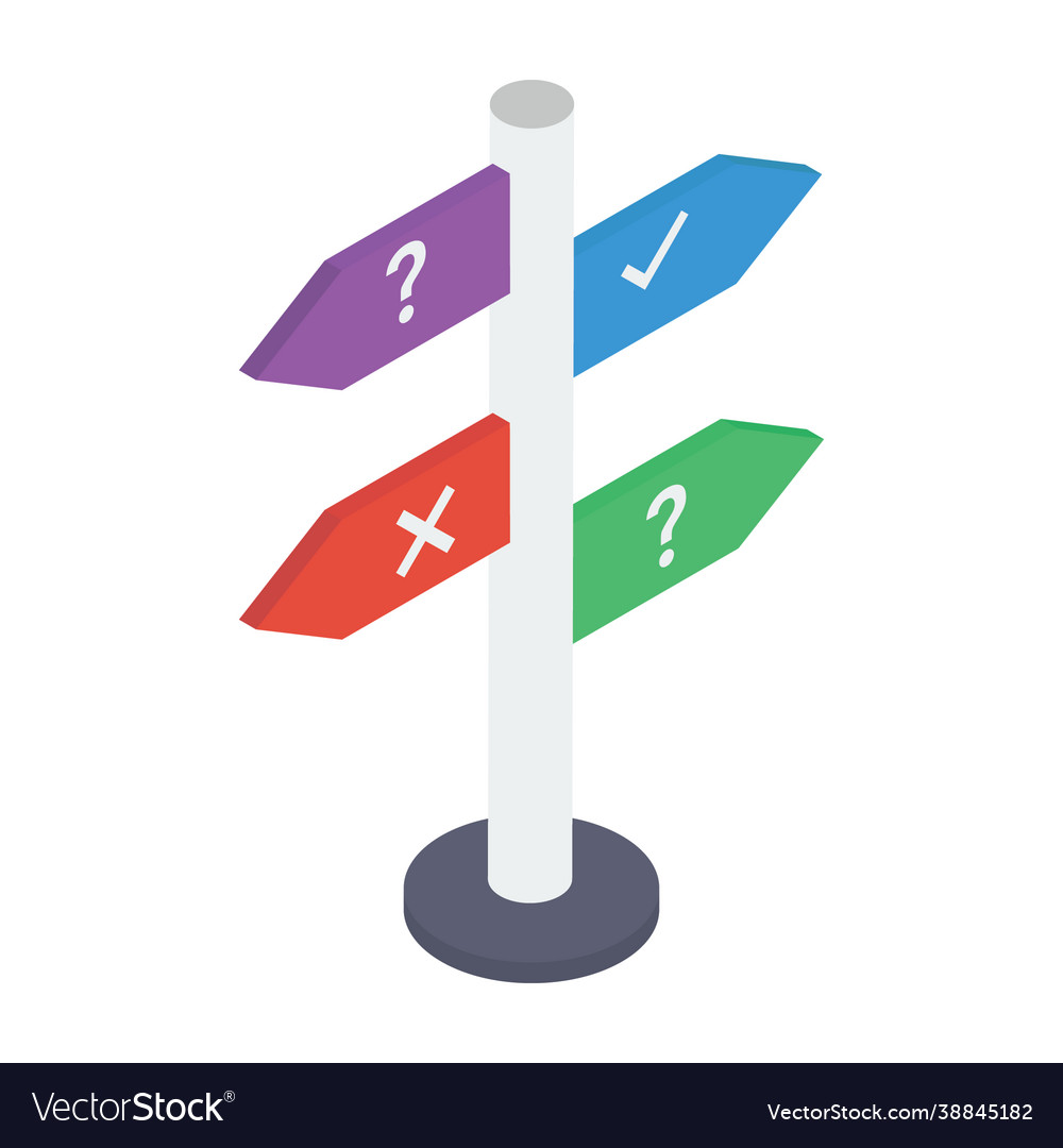 Direction guidepost Royalty Free Vector Image - VectorStock