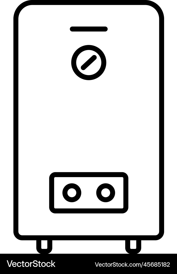 Heater storage water icon on transparent Vector Image