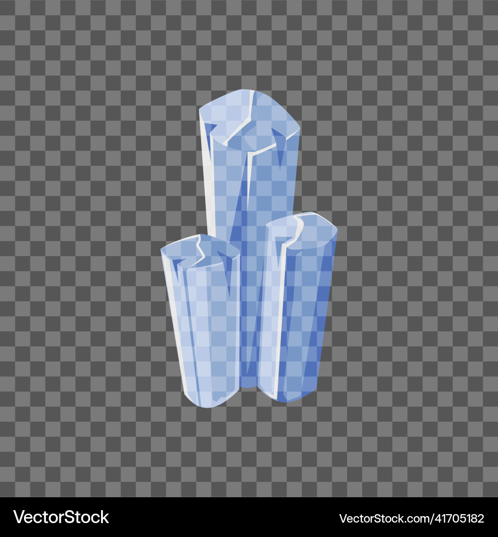 Ice block stalagmite or stalactite in realistic Vector Image