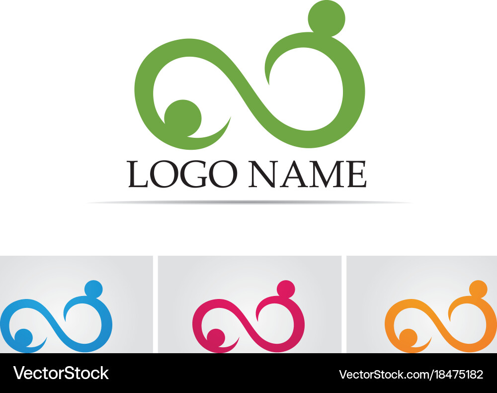 Infinity logo and symbol template icons app Vector Image