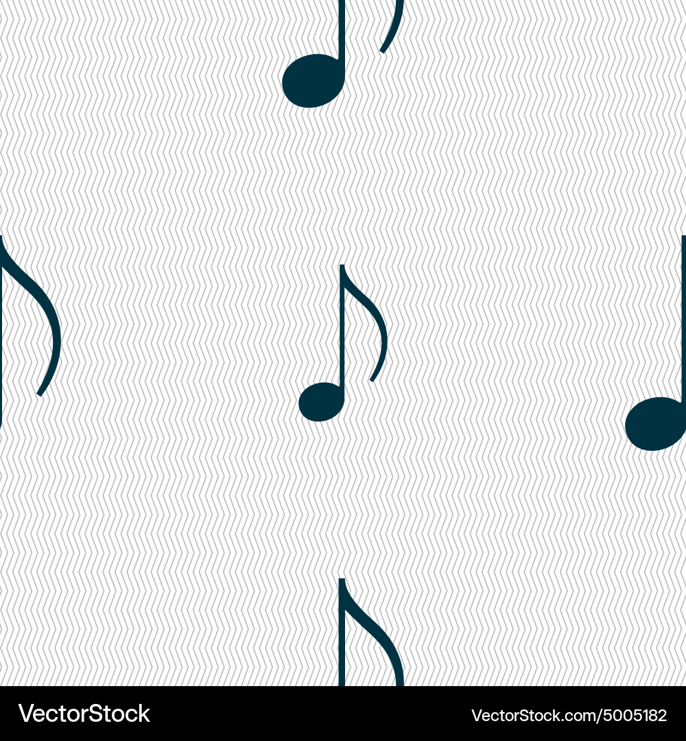Musical note music ringtone icon sign seamless Vector Image
