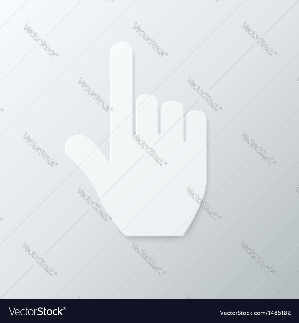 Paper hand cursor Royalty Free Vector Image - VectorStock