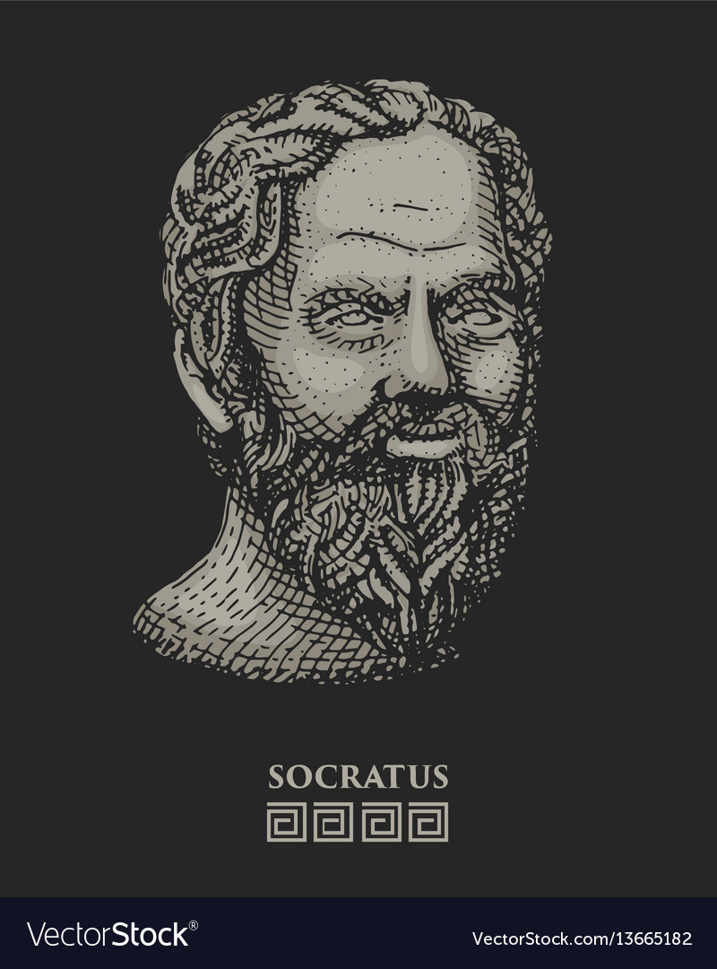 Portrait socrates ancient greek philosopher Vector Image Portrait socrates ancient greek philosopher Vector Image