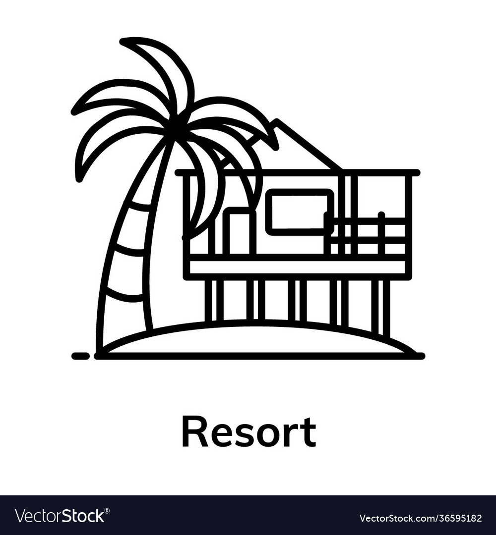 Resort Royalty Free Vector Image - VectorStock
