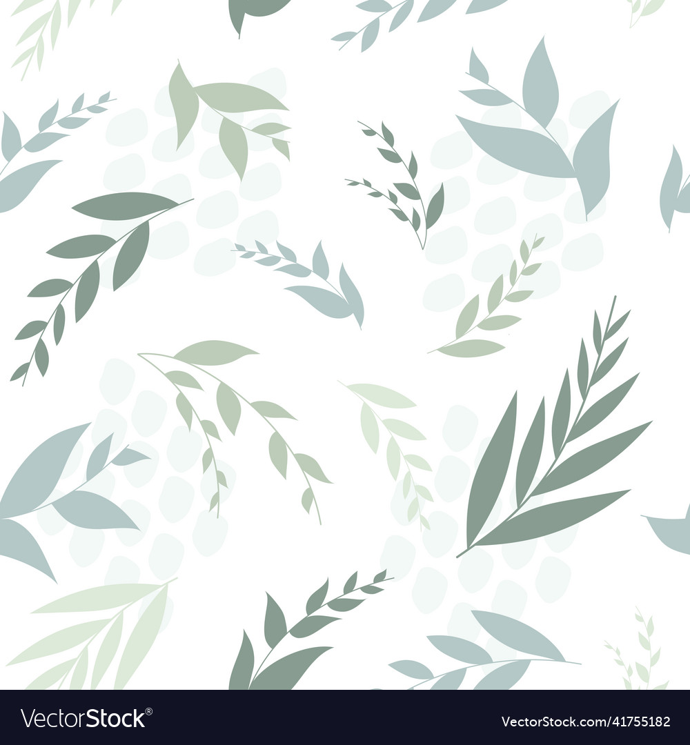 Seamless pattern with green leaves pattern Vector Image