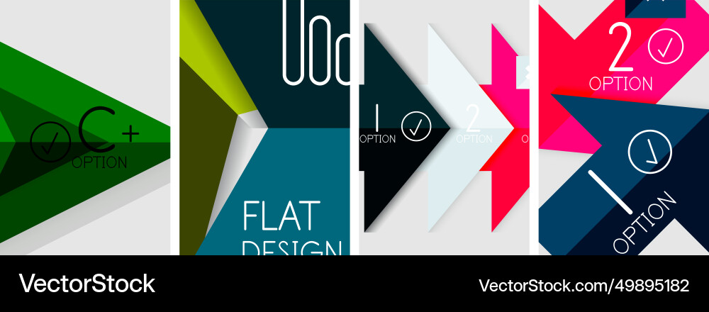 Set of minimal arrow posters Royalty Free Vector Image