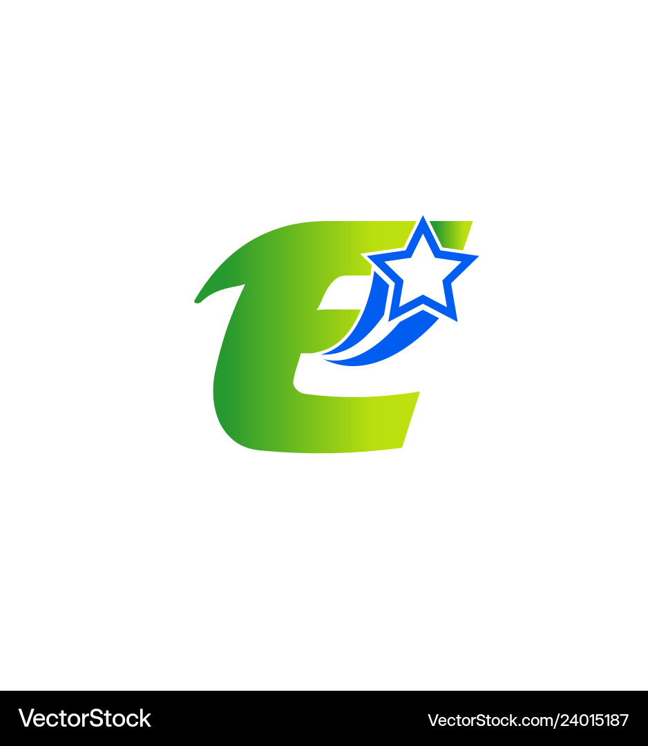 Abstract icon based on the letter e set Royalty Free Vector
