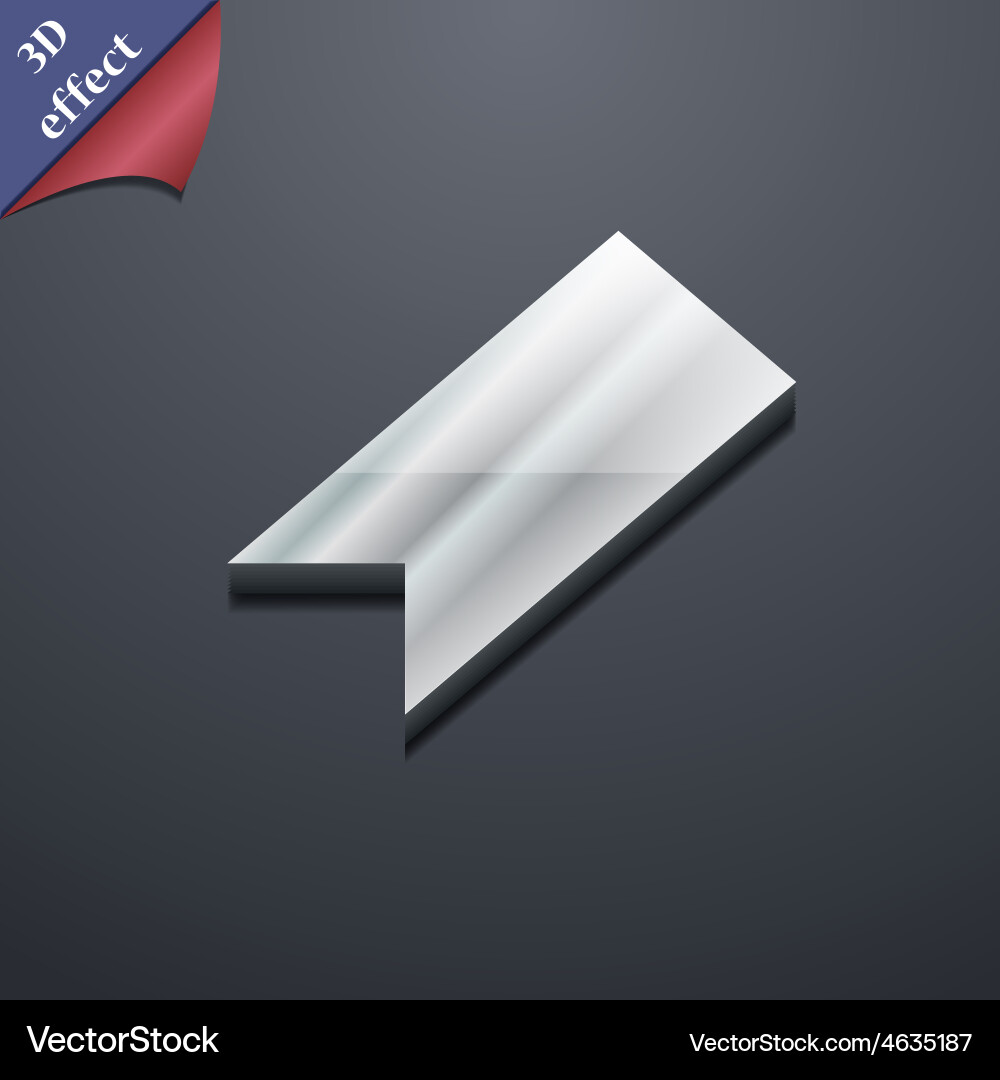 Bookmark icon symbol 3d style trendy modern design