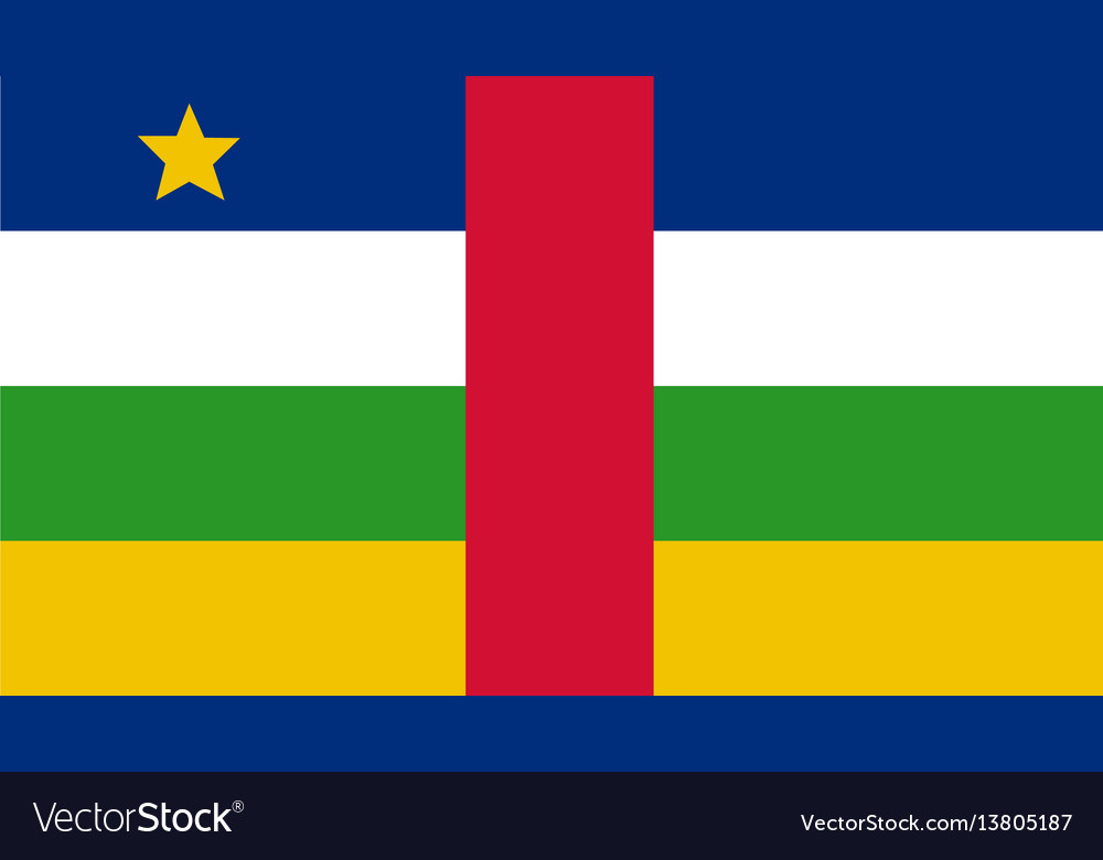 Central African Republic Flag For Independence Vector Image