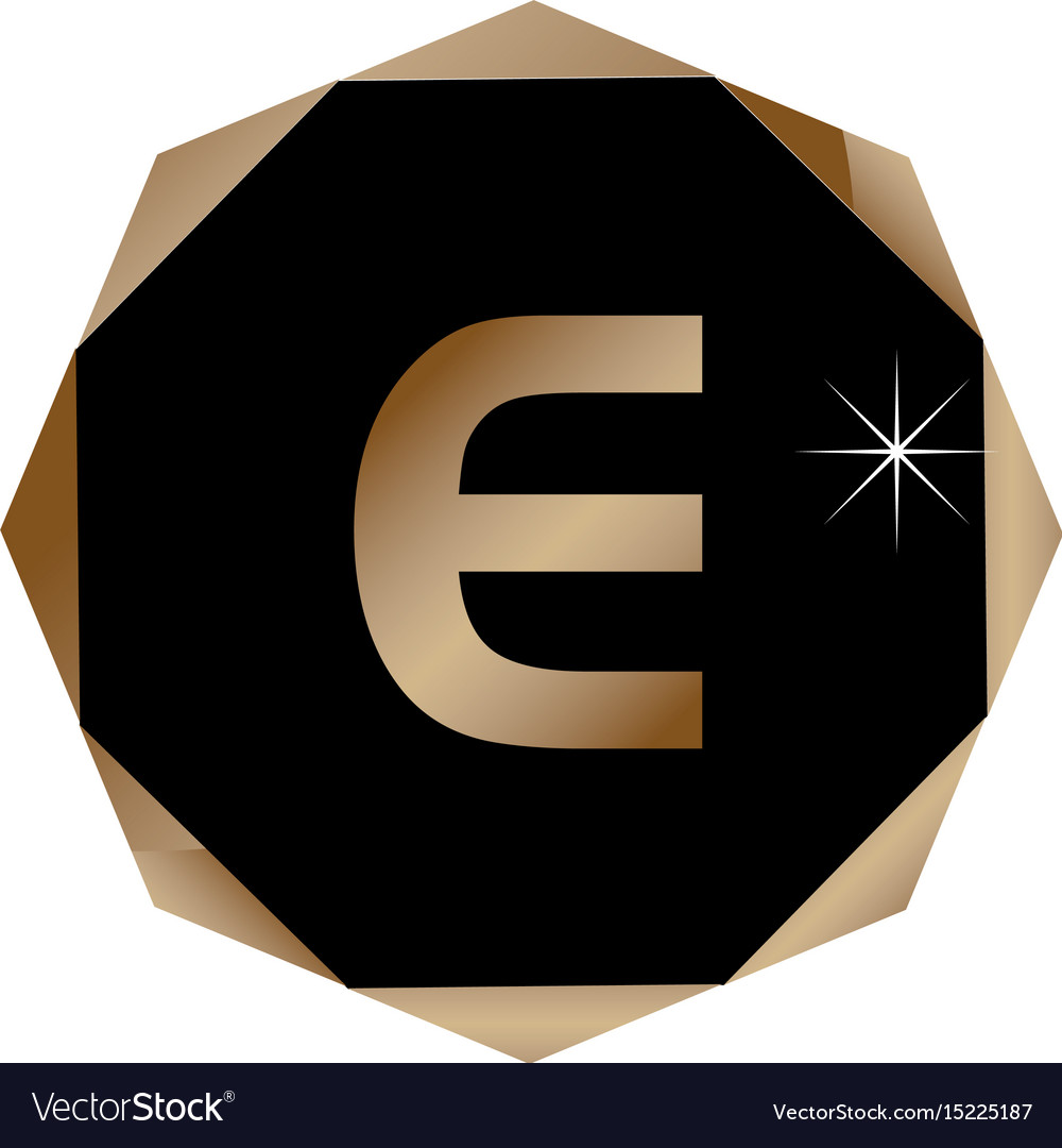 Diamond initial e Royalty Free Vector Image - VectorStock