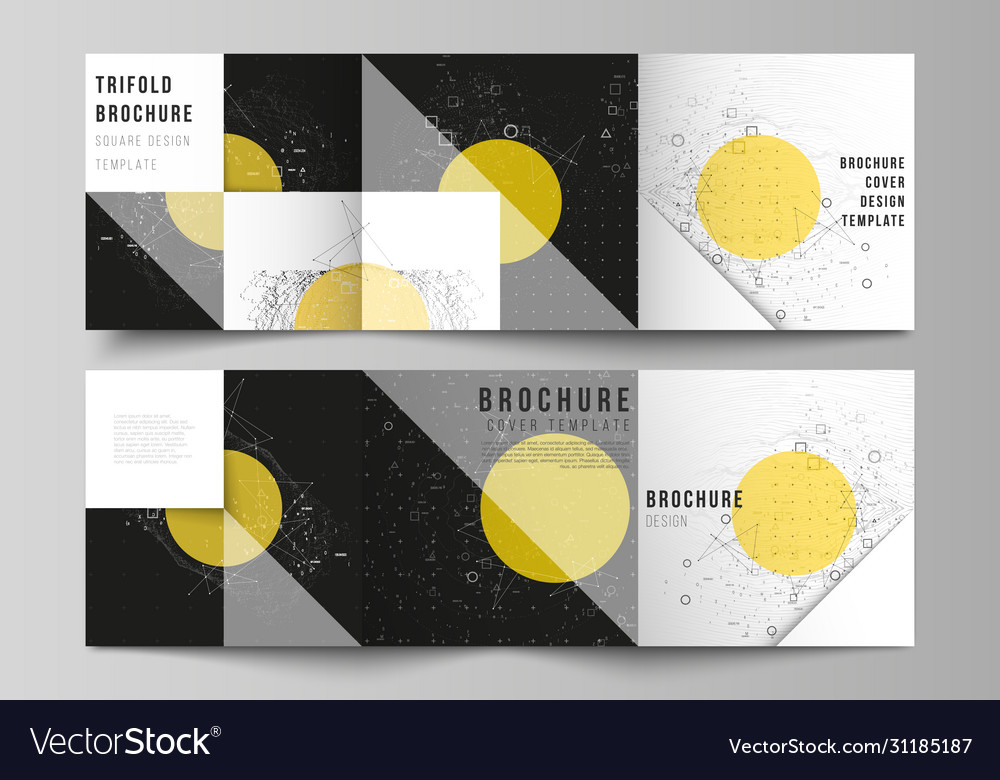 Editable layout square format covers Royalty Free Vector