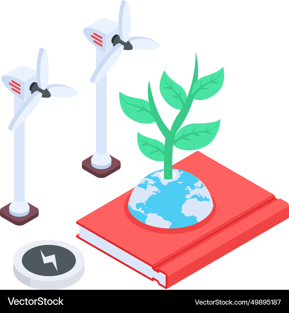 Get this isometric icon of eco awareness Vector Image