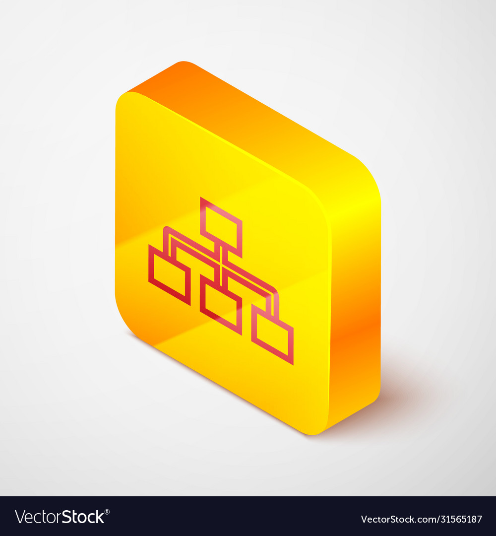 Isometric line business hierarchy organogram chart Isometric line business hierarchy organogram chart