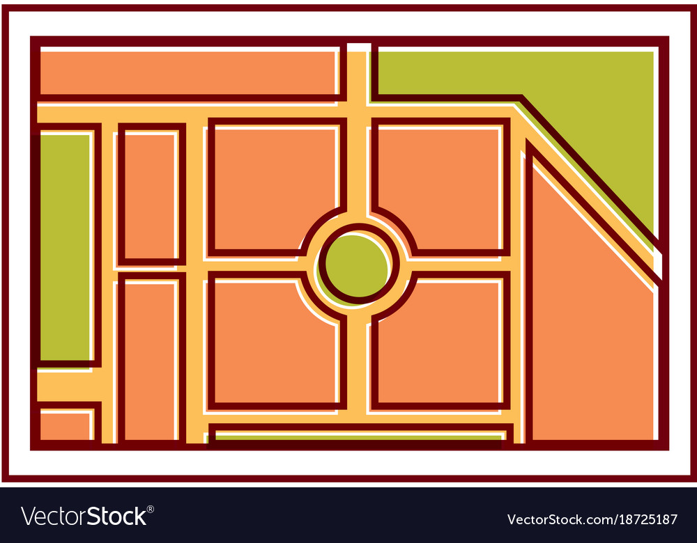 Map navigation web application destination Vector Image