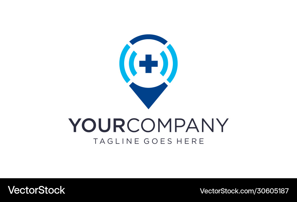 Medical point logo design concepts Royalty Free Vector Image