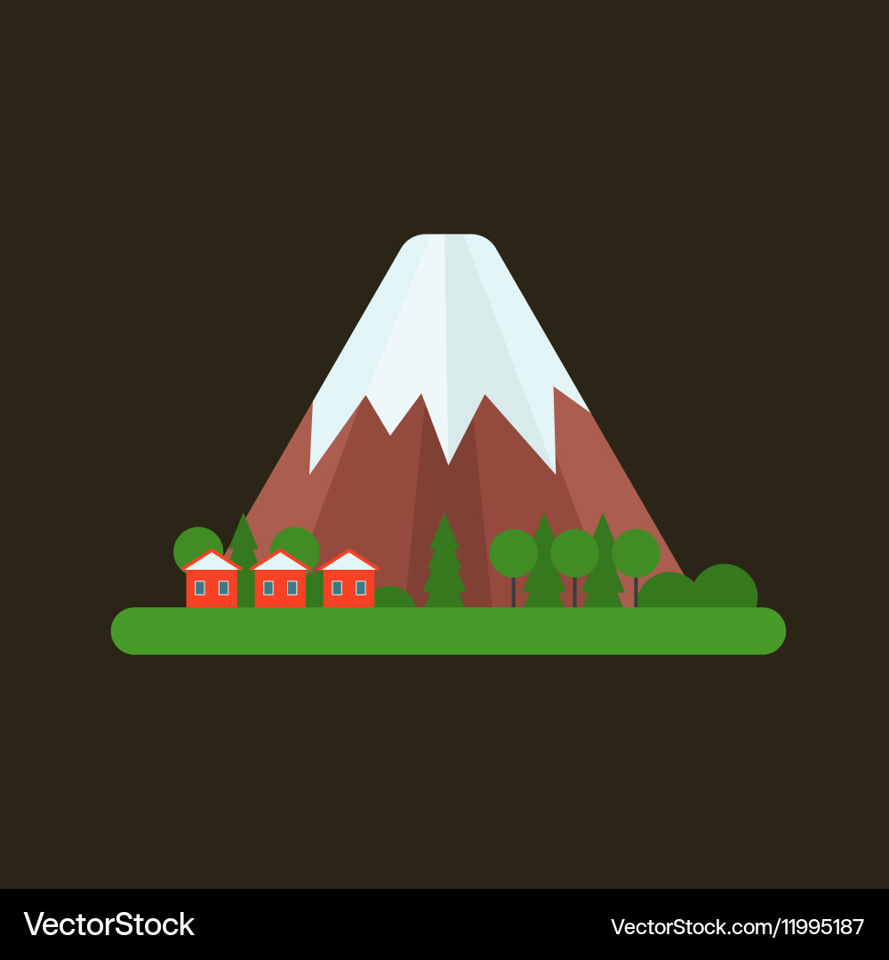 Volcano Royalty Free Vector Image - VectorStock