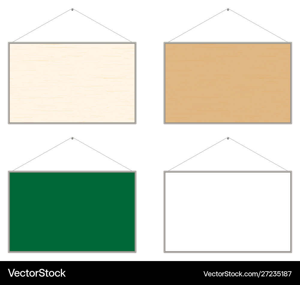Wooden bulletin notice board Royalty Free Vector Image