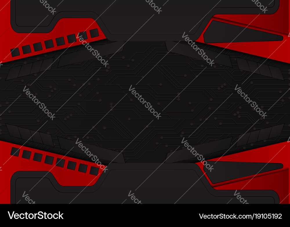 Abstract black and red color background with copy Vector Image