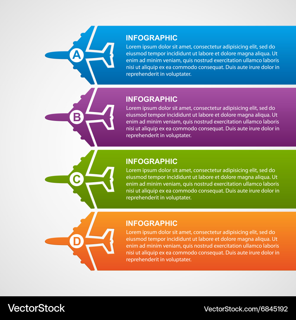 Airlines travel infographics Royalty Free Vector Image