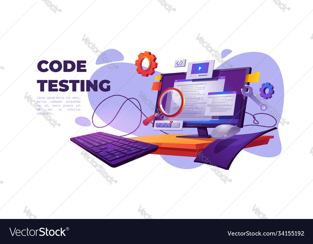 Code testing functional test for pc cartoon banner