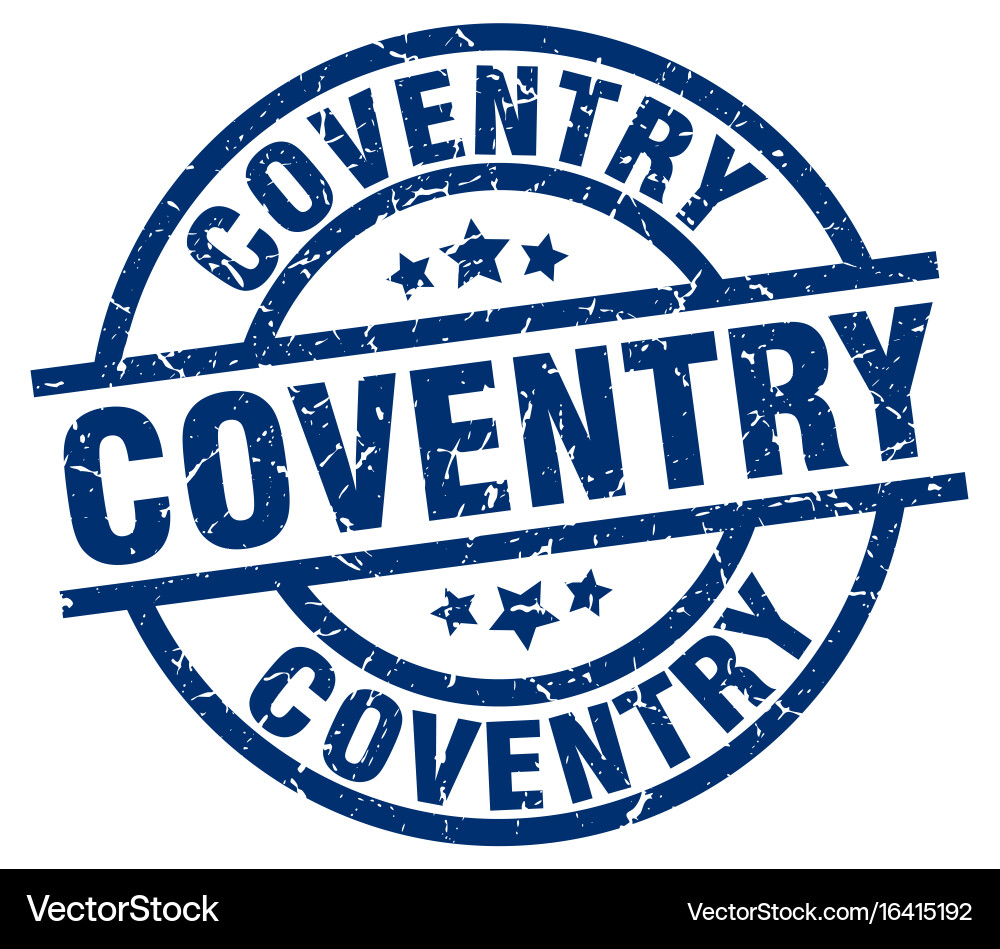Coventry blue round grunge stamp Royalty Free Vector Image